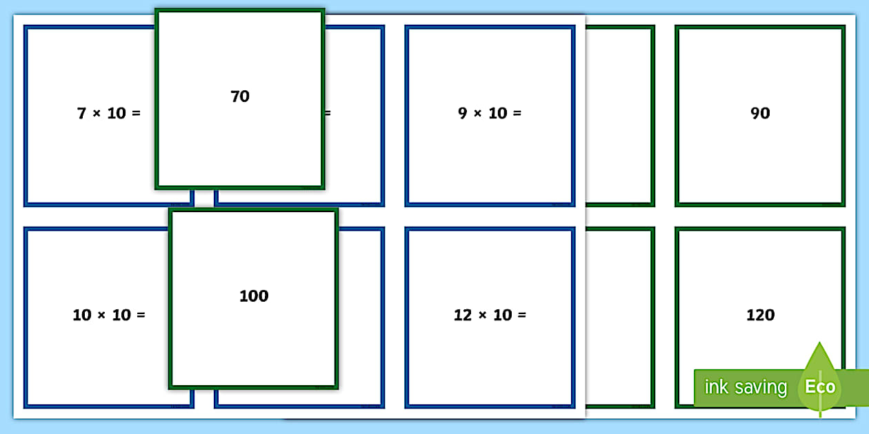Editable Multiplying and Dividing by 10, 100 and 1000 Matching Cards