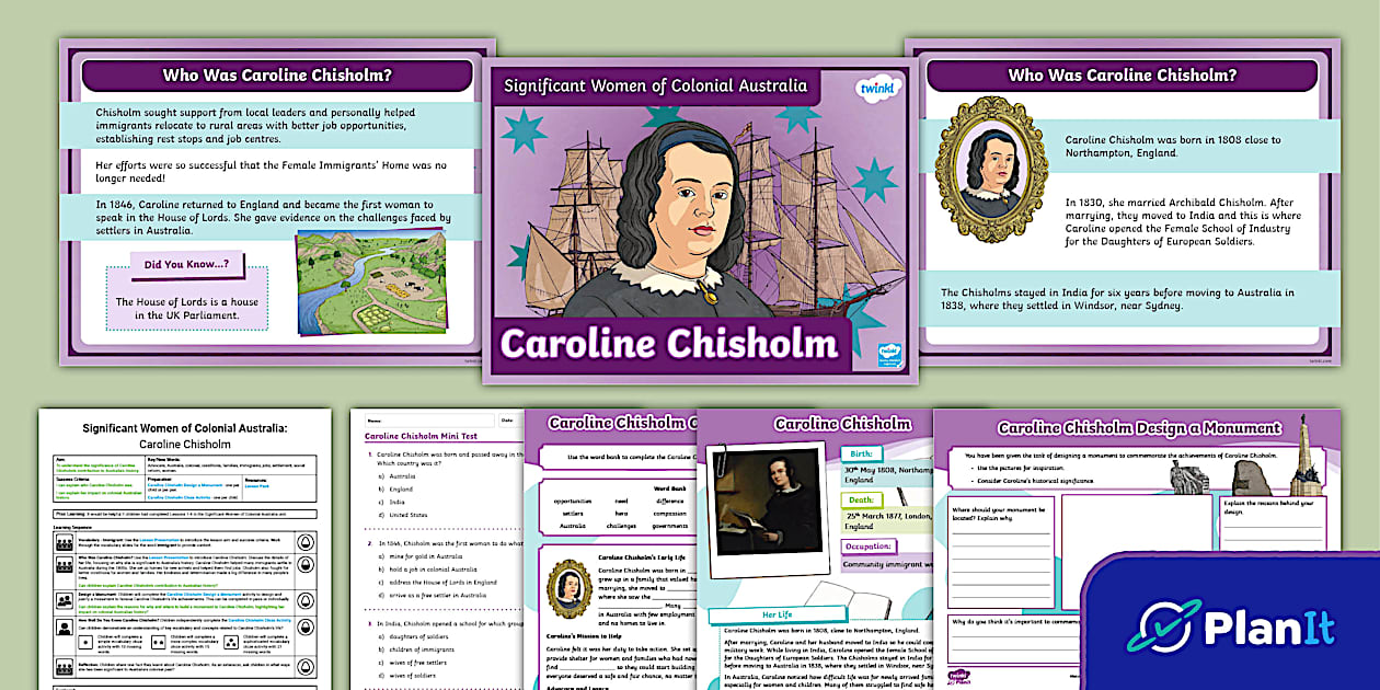 Year 5 HASS History Significant Women of Colonial Australia Lesson 5 ...