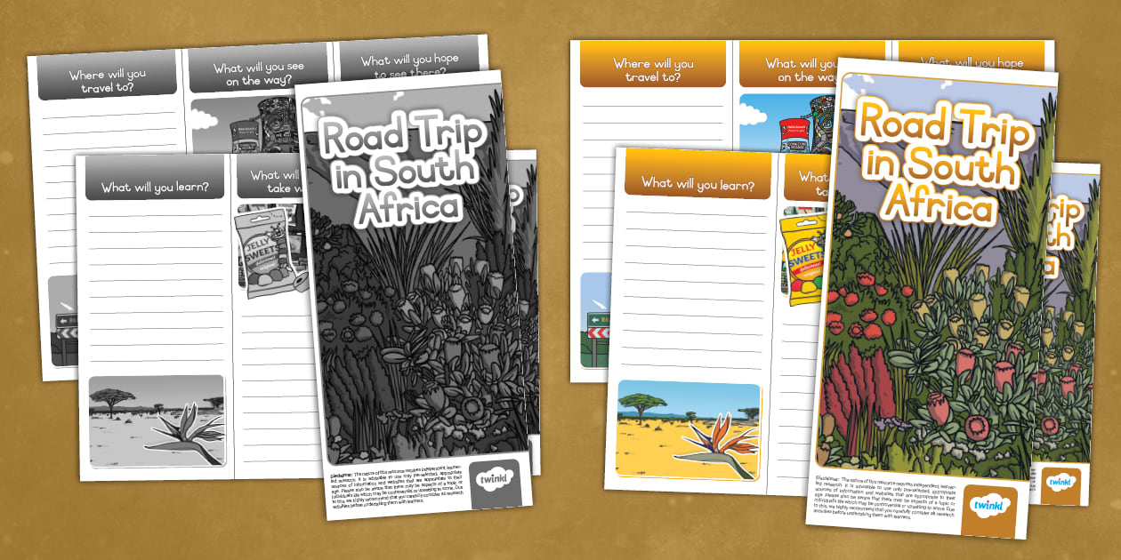 Road Trip in South Africa Leaflet Template - Twinkl