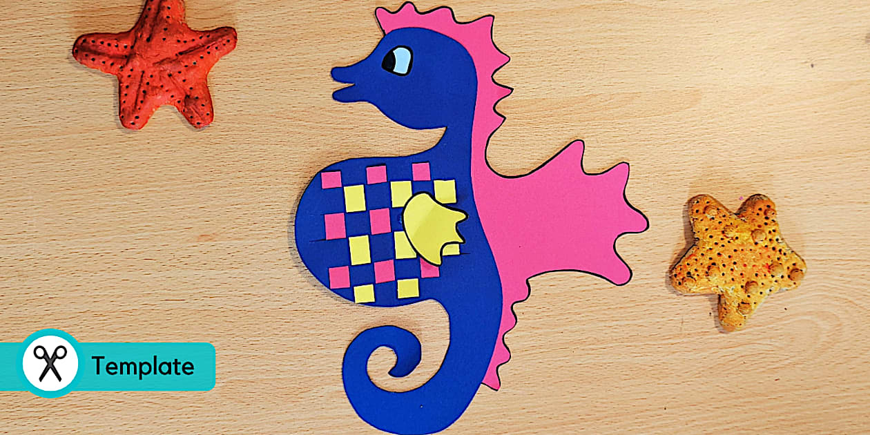 Seahorse Weaving | Under The Sea Crafts - Twinkl