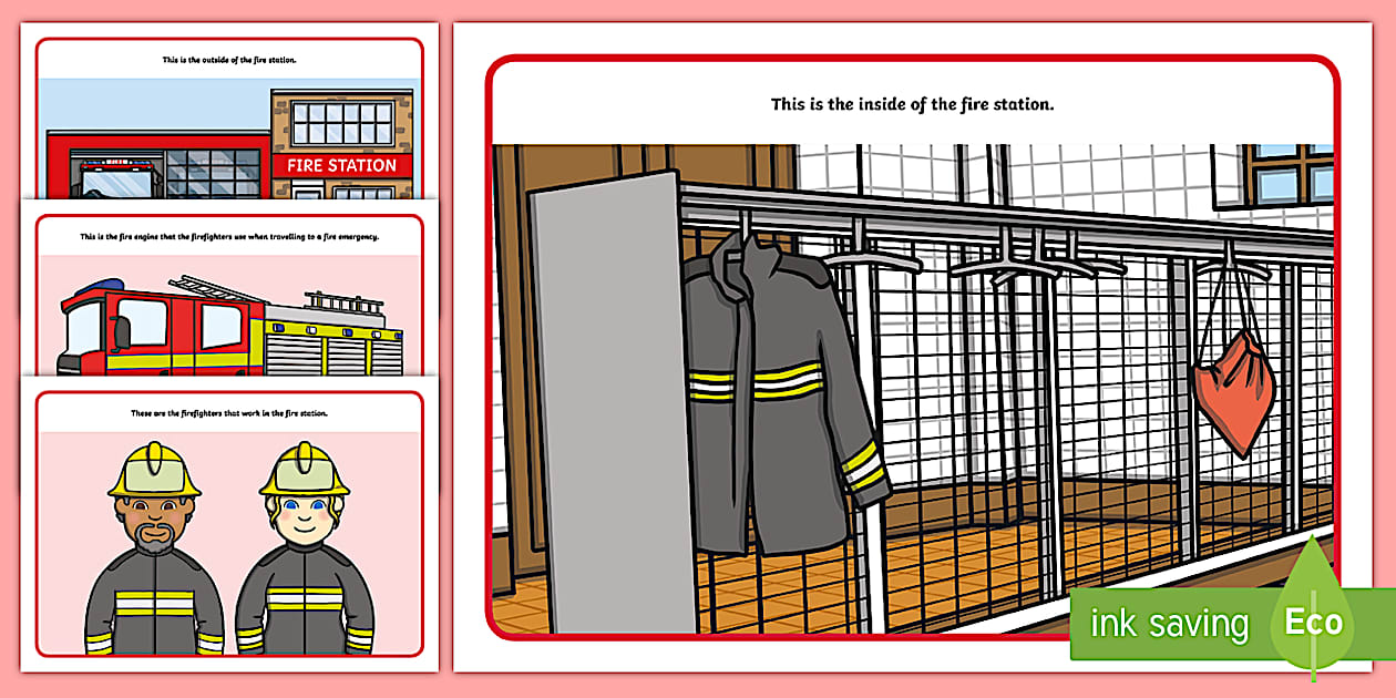 The Fire Station Aistear Scenario Cards - Twinkl