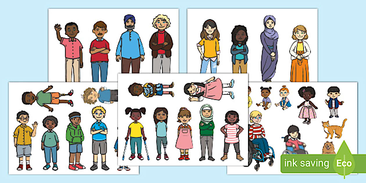 Black and White Family Stick Puppets (teacher made) - Twinkl