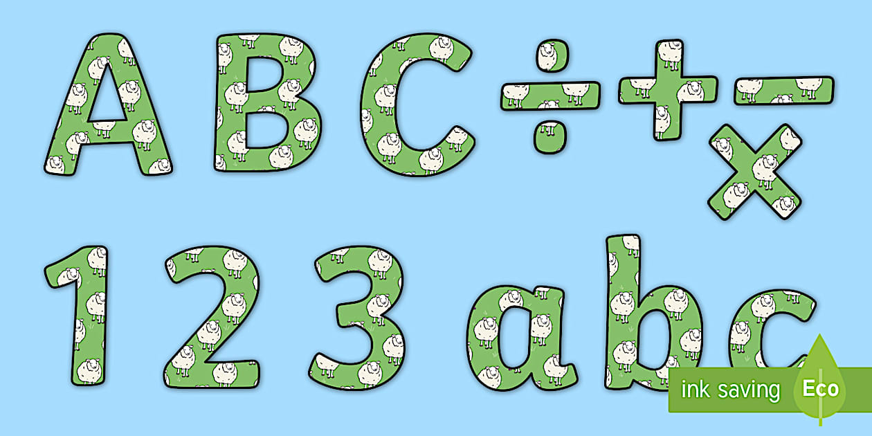 Sheep Themed Display Lettering - Sheep Themed Display Lettering