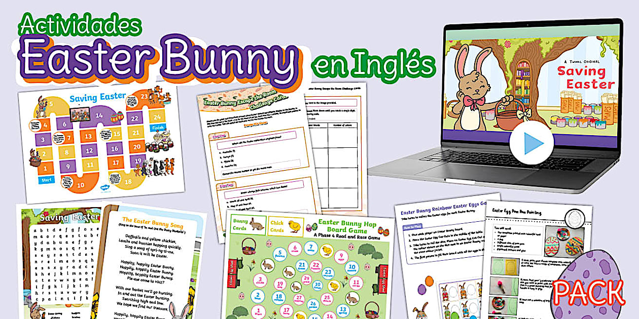 Pack: Actividades Easter Bunny en inglés
