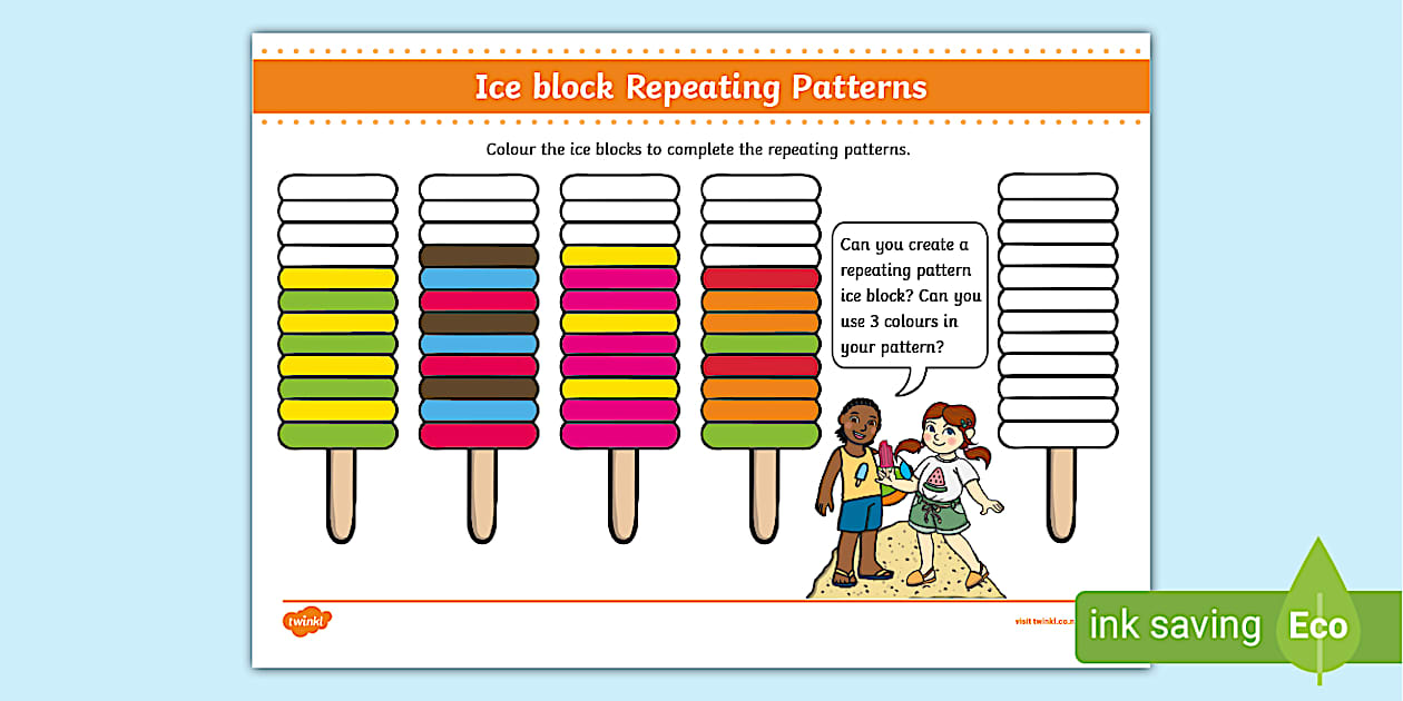 Iceblock Repeating Patterns (teacher made) - Twinkl