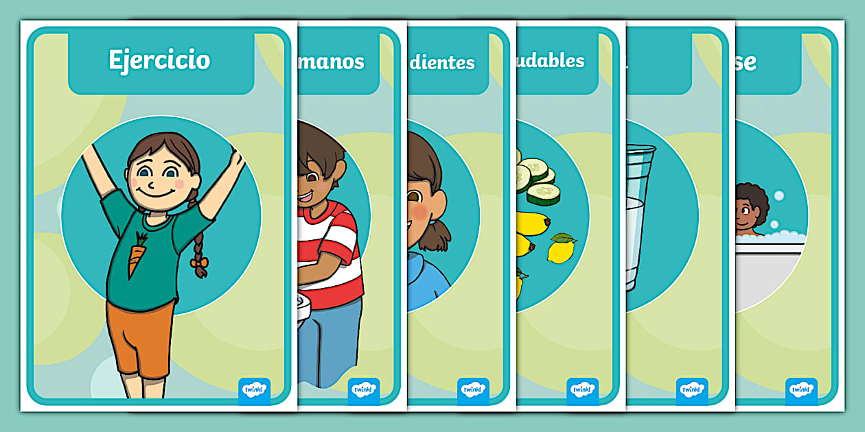 Afiches: Imágenes de cómo cuido mi cuerpo para niños |Twinkl