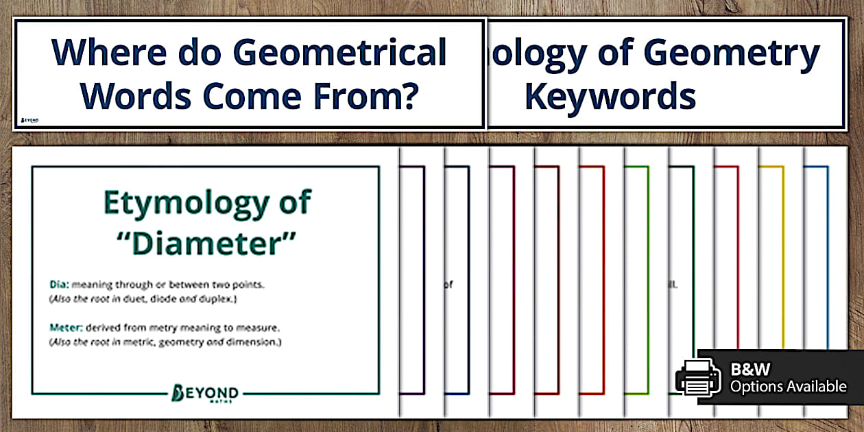👉 Geometrical Keywords to learn about etymology | Twinkl Maths