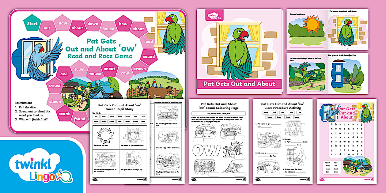 Pat Gets Out and About 'ow' eBook Activity Pack