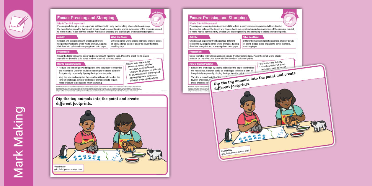 Animal Footprint Mark-Making Activity for EYFS - Twinkl