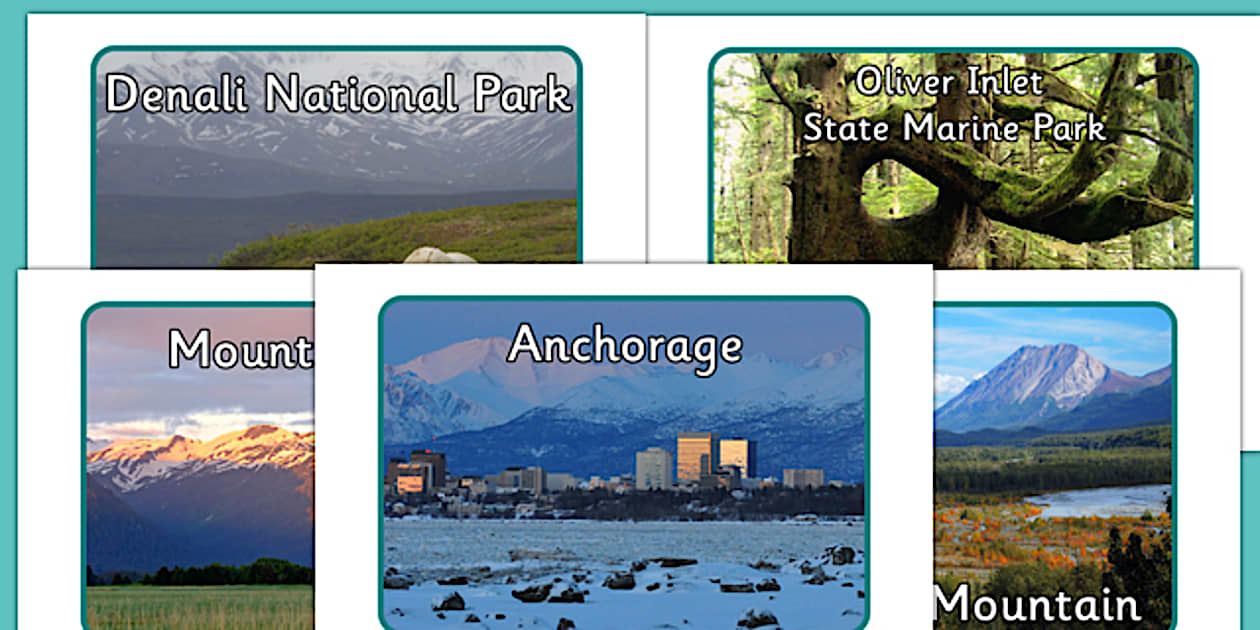 Cursive Alaska Display Photos (teacher made) - Twinkl