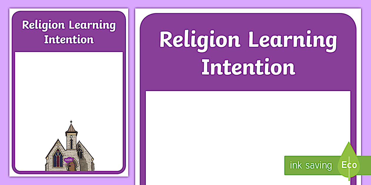 NSW Religion Learning Intention A4 Display Poster - Twinkl