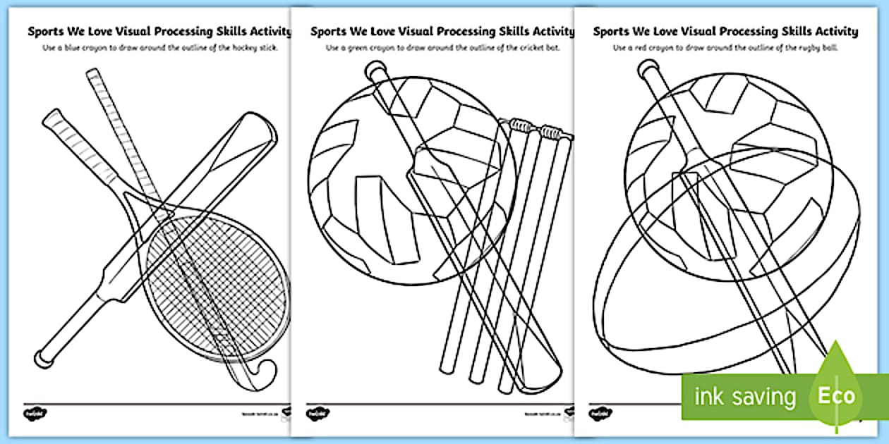 Grade R - Worksheet: Visual Discrimination Sports We Love