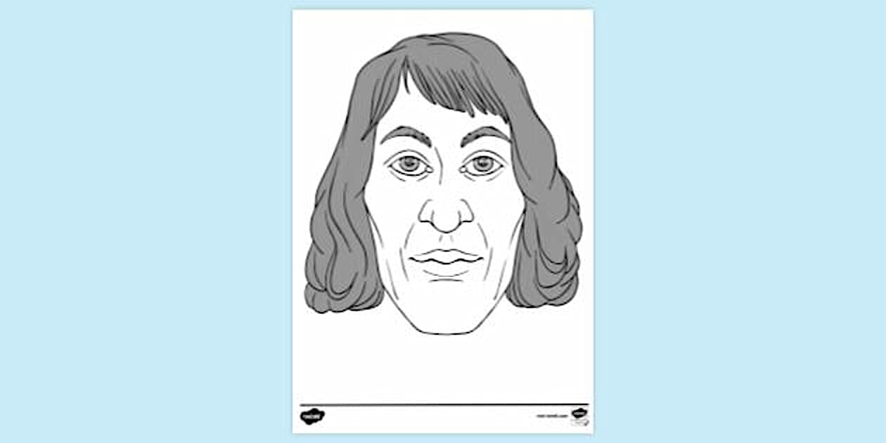 Copernicus Head Colouring | Colouring Sheets (Teacher-Made)