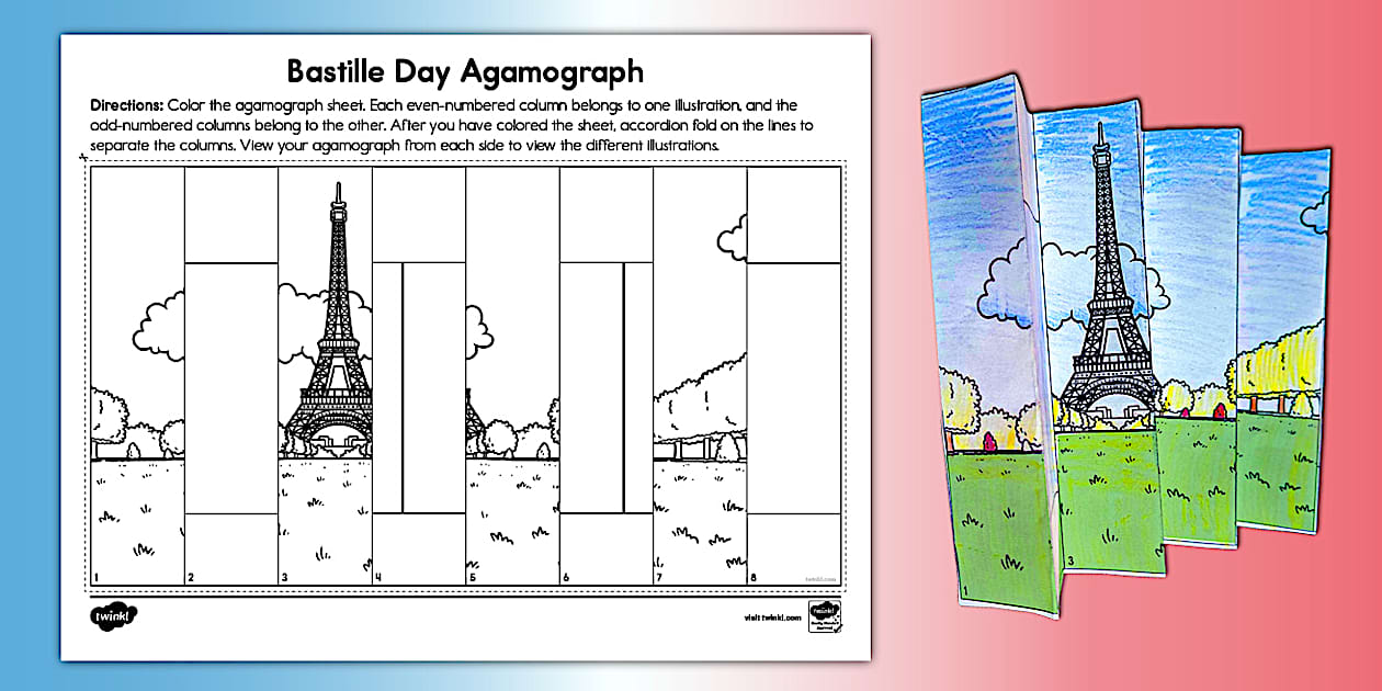 Bastille Day Agamograph Craft