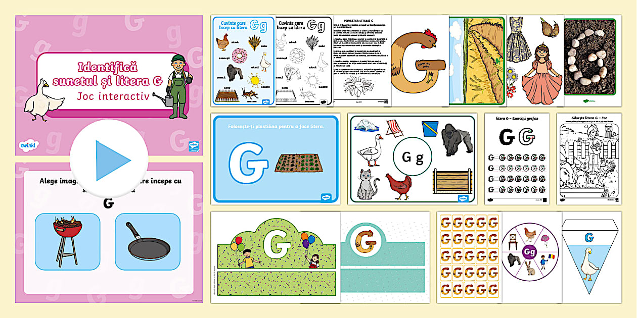 Litera G – Pachet cu resurse pentru preșcolari - Twinkl
