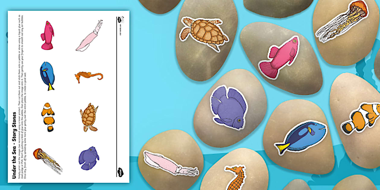 Under the Sea Story Stone Image Cut-Outs