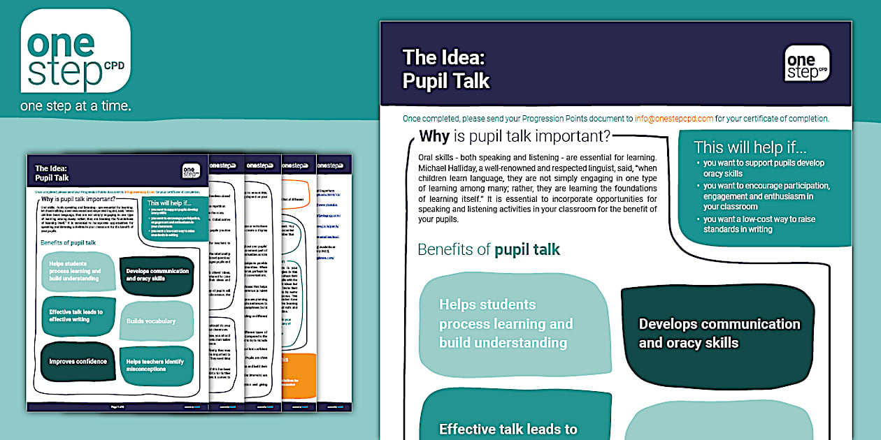 CPD: Pupil Talk (teacher made) - Twinkl
