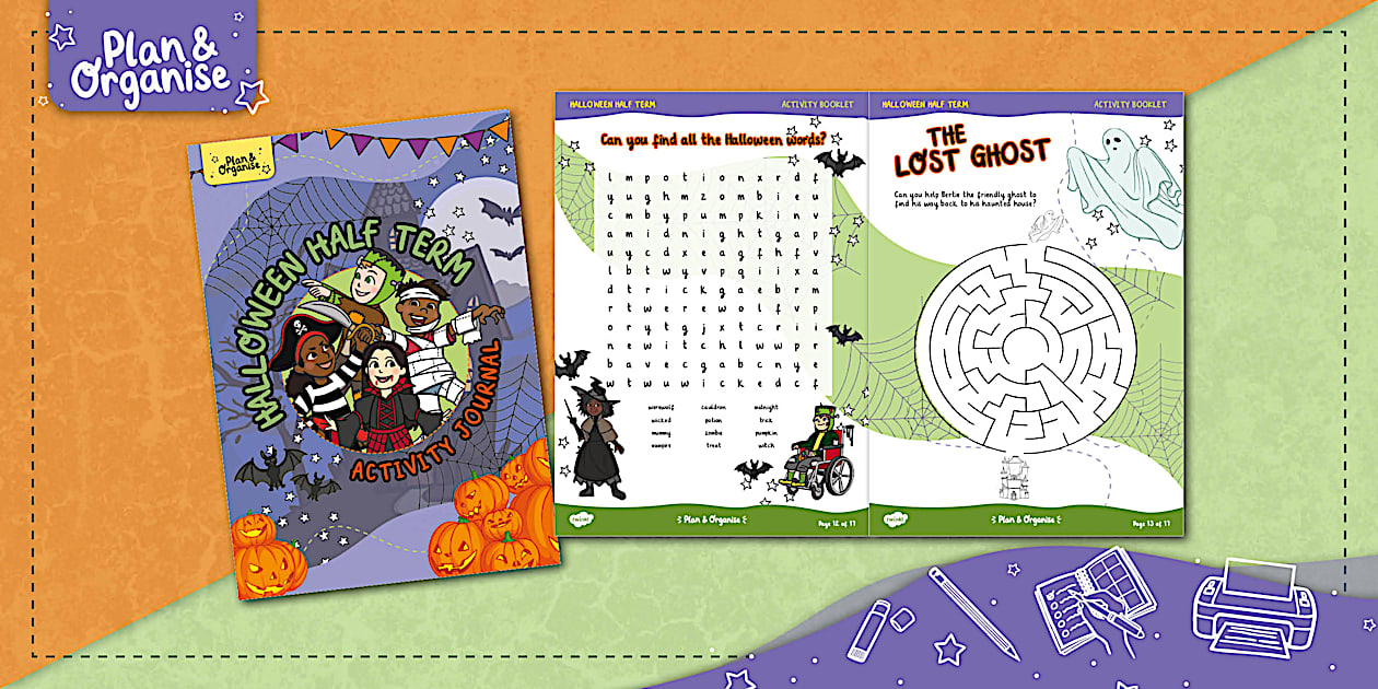 Halloween Half Term Activity Journal (teacher made) - Twinkl
