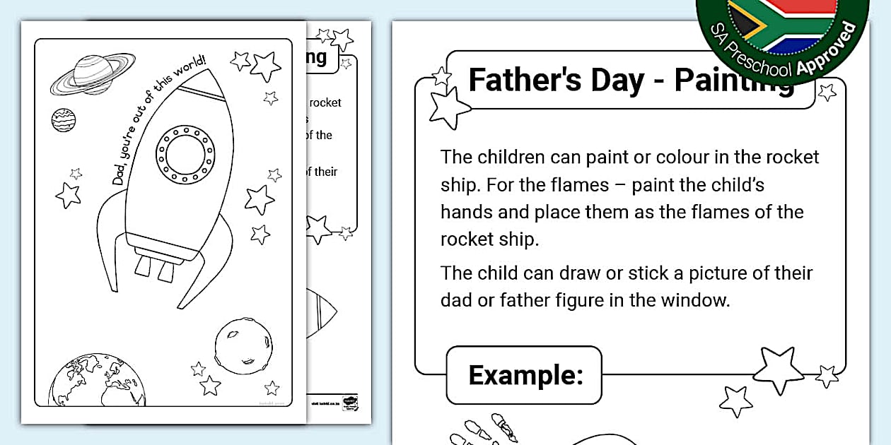 Father's Day - Rocket Painting (teacher made) - Twinkl