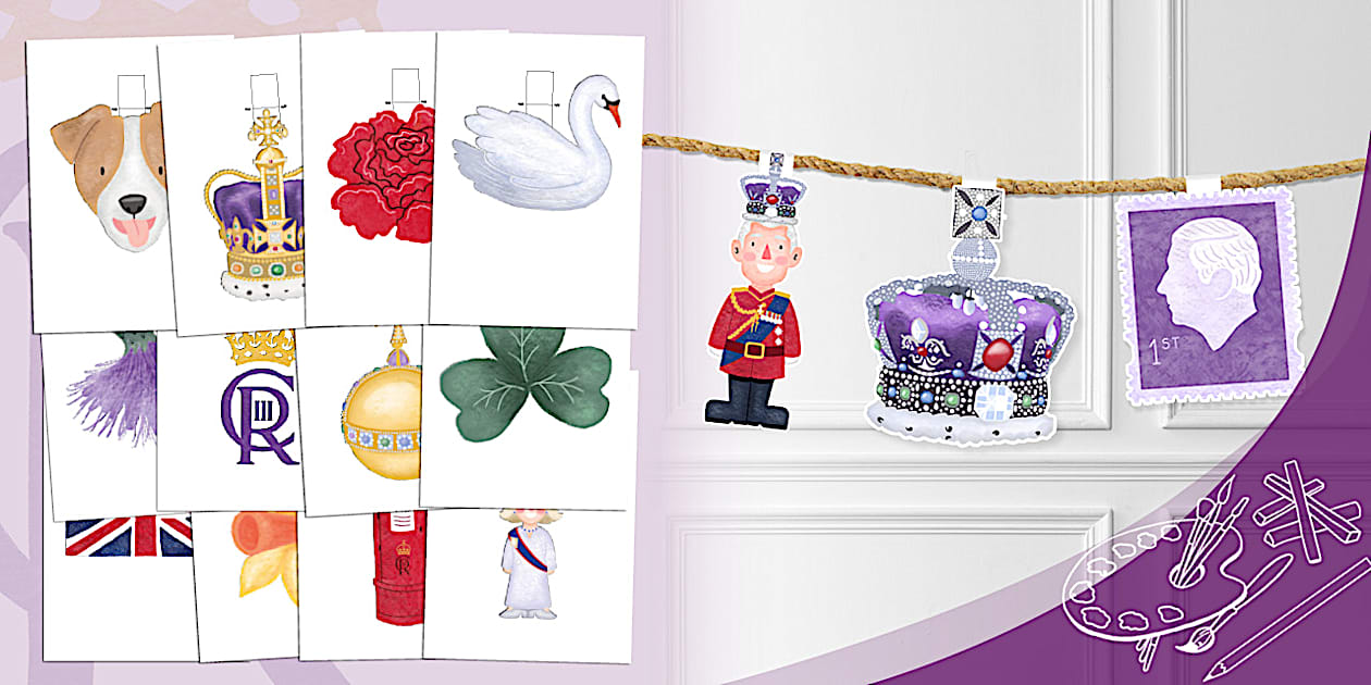 King Charles III Icons Bunting (teacher made) - Twinkl