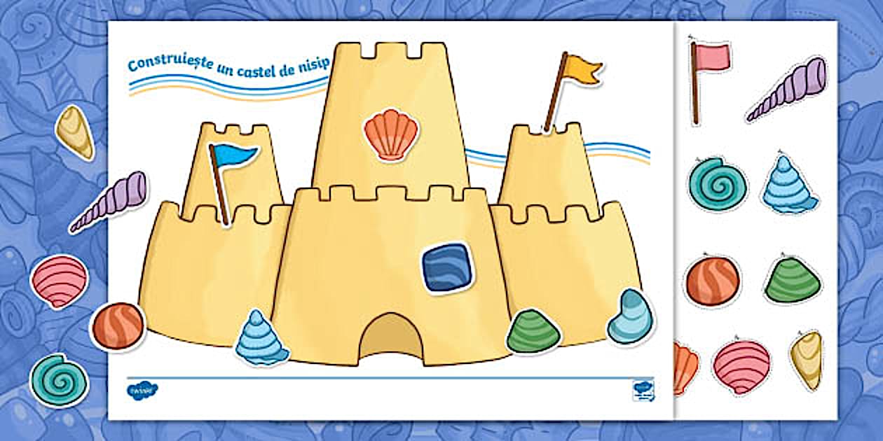 Construiește un castel de nisip – Materiale decupabile