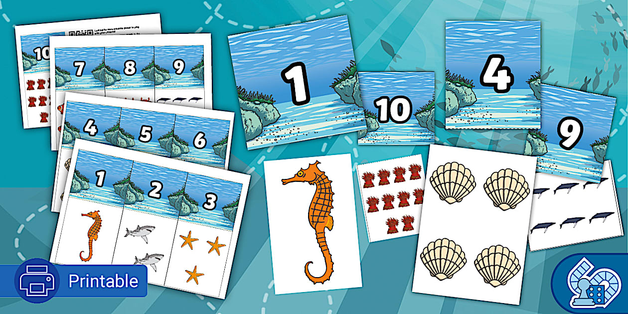 Under the Sea Number Matching Game - Twinkl Resources