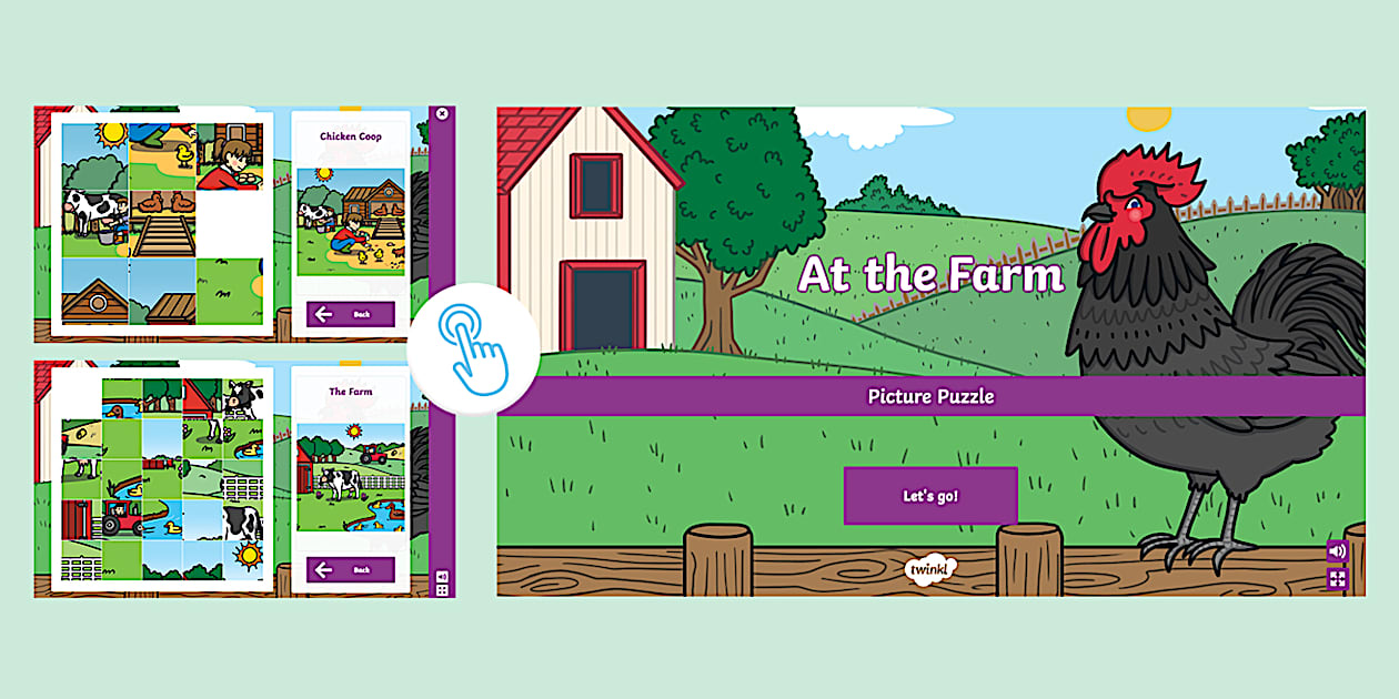 At the Farm Interactive Slider Puzzle (Lehrer gemacht)