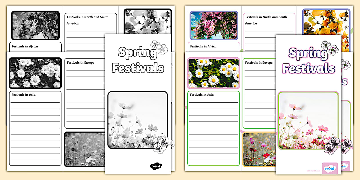 Spring Festivals Leaflet Template (Teacher-Made) - Twinkl