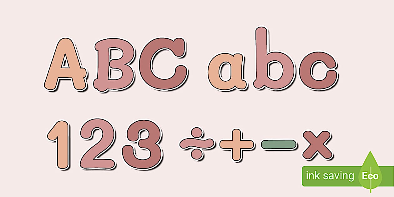 Neutral Display Lettering,Lettering (teacher made) - Twinkl