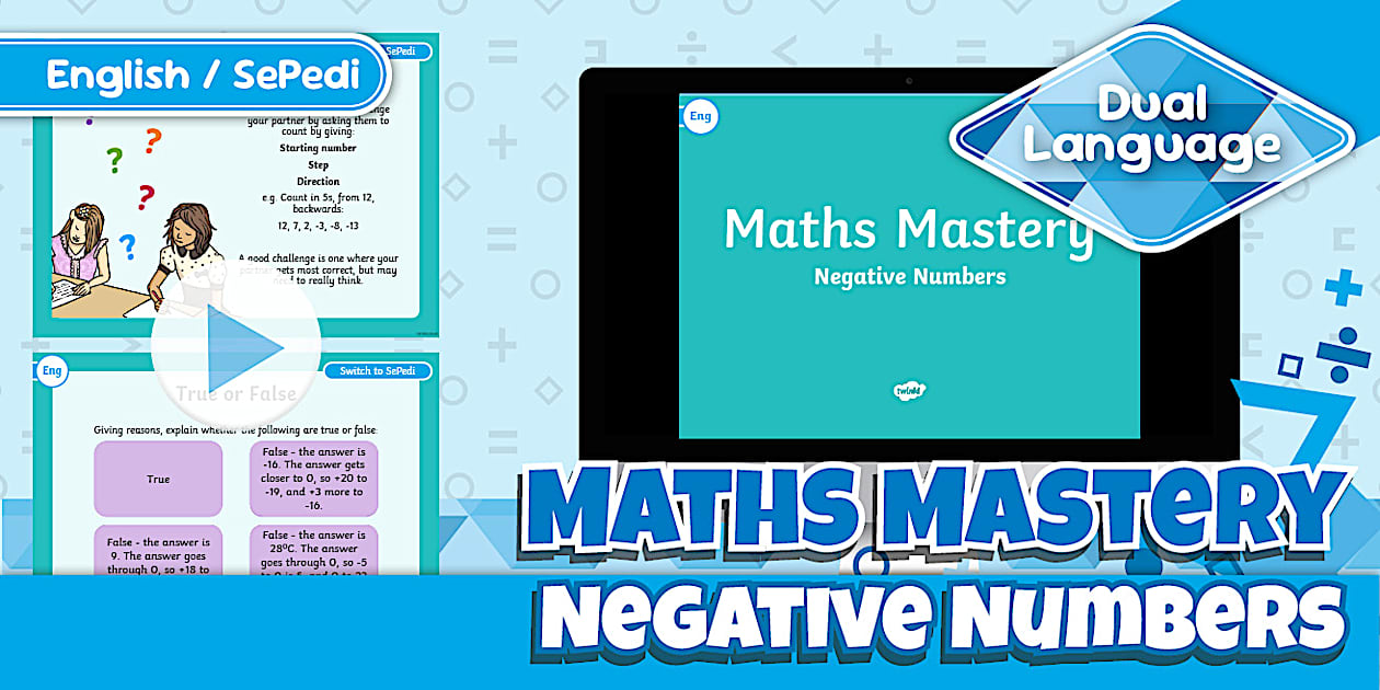 Gr6 Number Place Value Negative Numbers Maths Mastery Sepedi