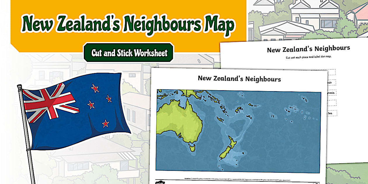 New Zealand's Neighbours Map Jigsaw Puzzle