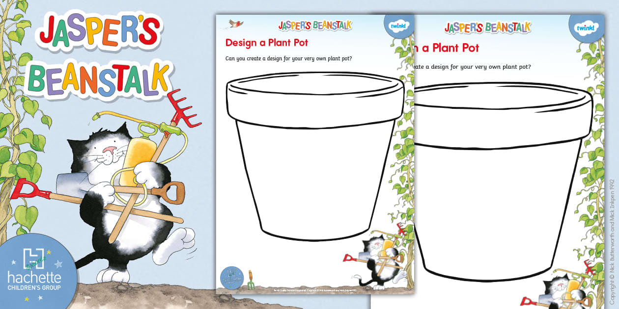 FREE! - Jasper's Beanstalk: Design a Plant Pot Activity Sheet