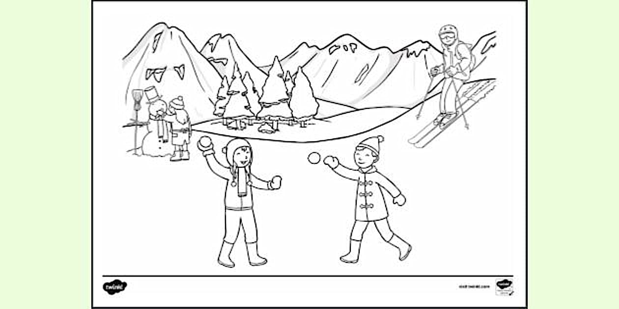 Printable Winter Colouring | Colouring Sheets (teacher made)