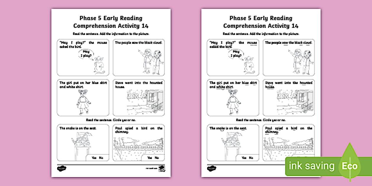 Phase 5 Early Reading Comprehension Activity 14 - Twinkl