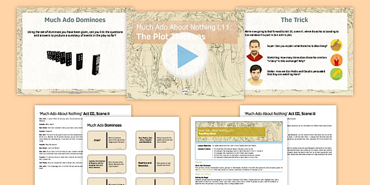 GCSE Much Ado About Nothing Lesson Pack 11: The Plot Thickens