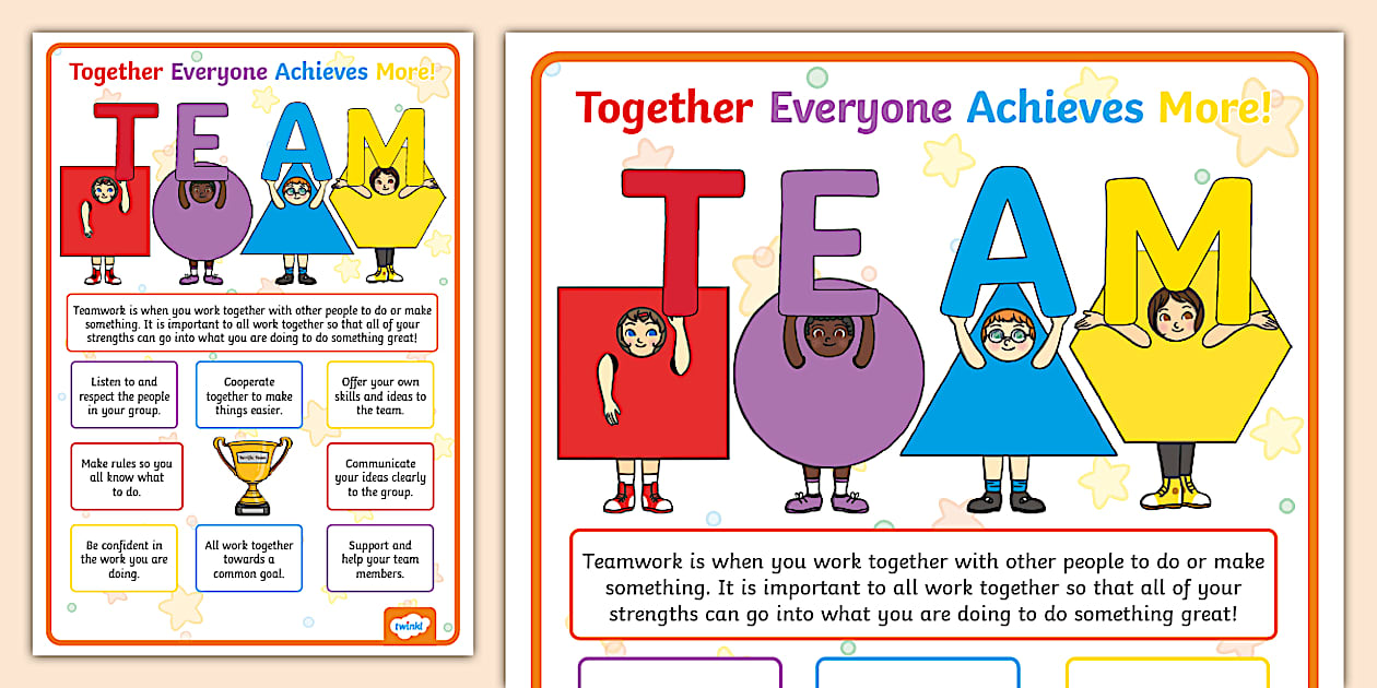 TEAM Large Motivational Poster (teacher made) - Twinkl