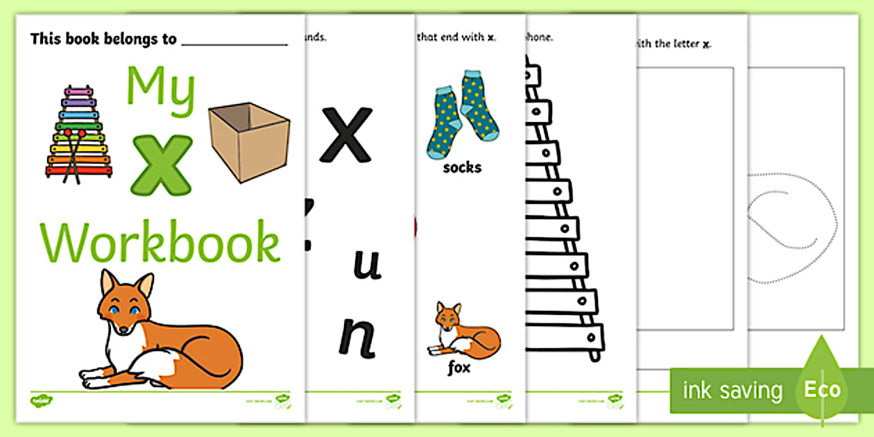 My Phonics Workbook x lowercase - Teaching Resource - Twinkl