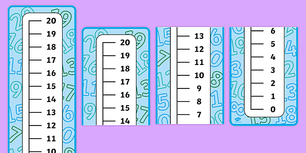 0-20 Vertical Number Line Display Banner (Teacher-Made)