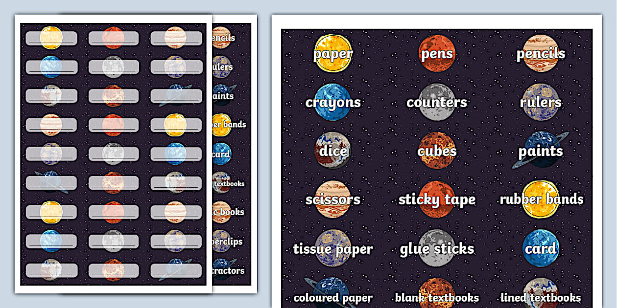 Classroom Storage Cupboard Labels - Rectangle Printable Stickers ...