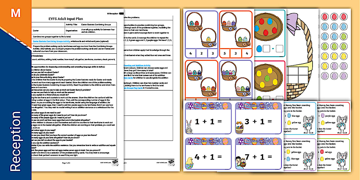 EYFS Easter Baskets Combining Groups Adult Input Plan Pack