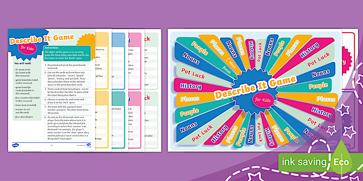 Describe It! Game for Kids (teacher made) - Twinkl