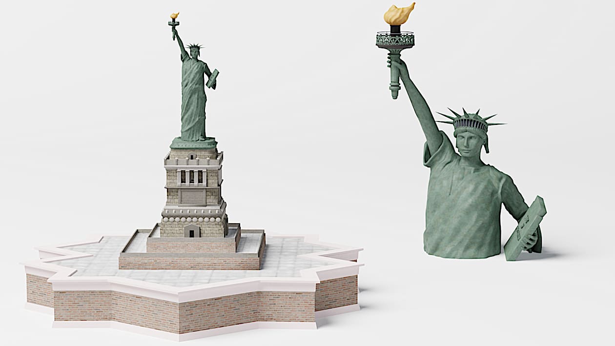 3D Model: Human Geography - Statue of Liberty (teacher made)