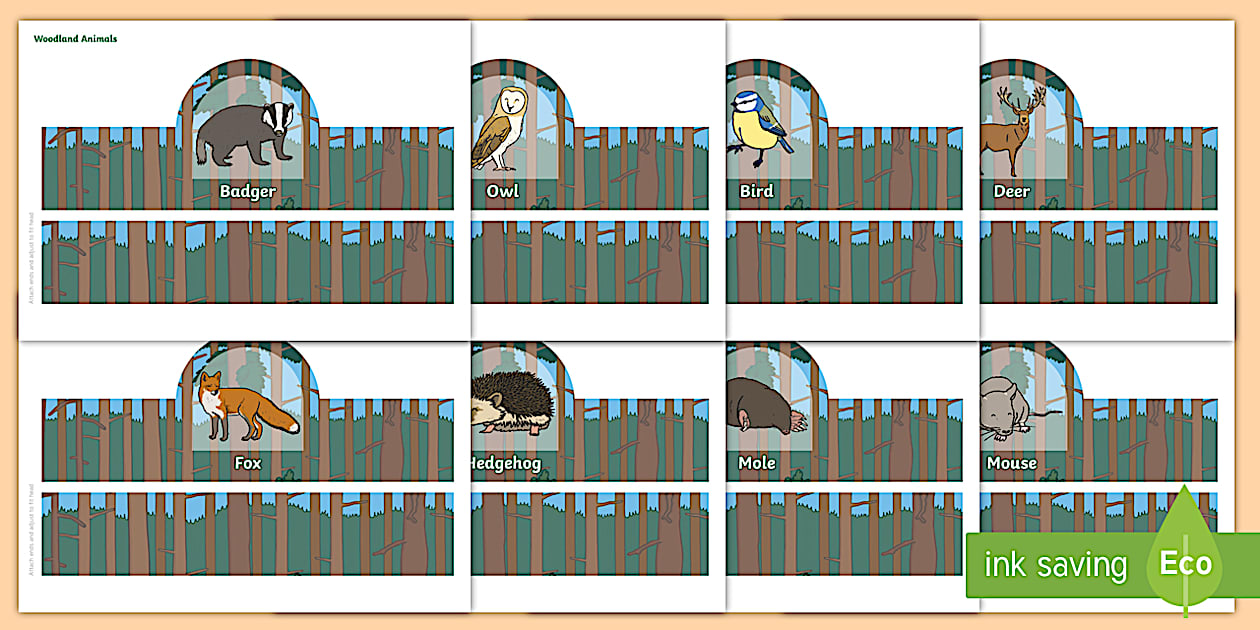 Woodland Animal Role-Play Headbands (teacher made) - Twinkl