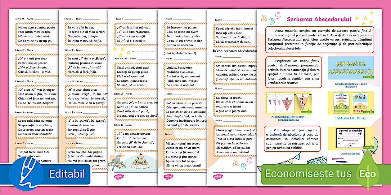 Serbarea Abecedarului - Serbare clasa 1/I sfârșit de an