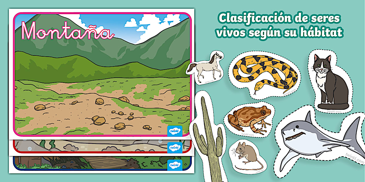 Ficha de actividad: Clasificación de seres vivos según su hábitat