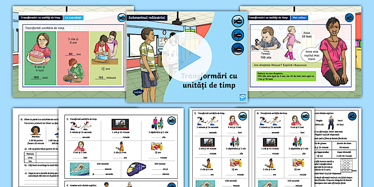 Submarinul măiestriei – Transformări cu unități de timp