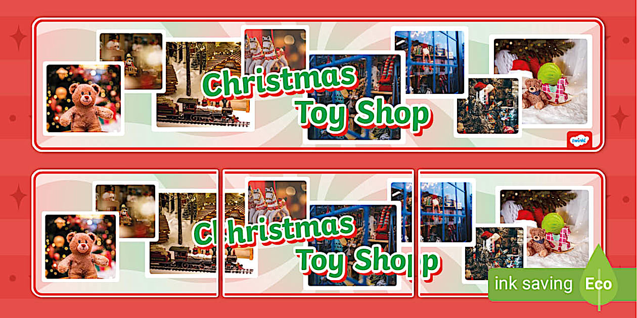 Christmas Toy Shop Photo Display Banner - Twinkl