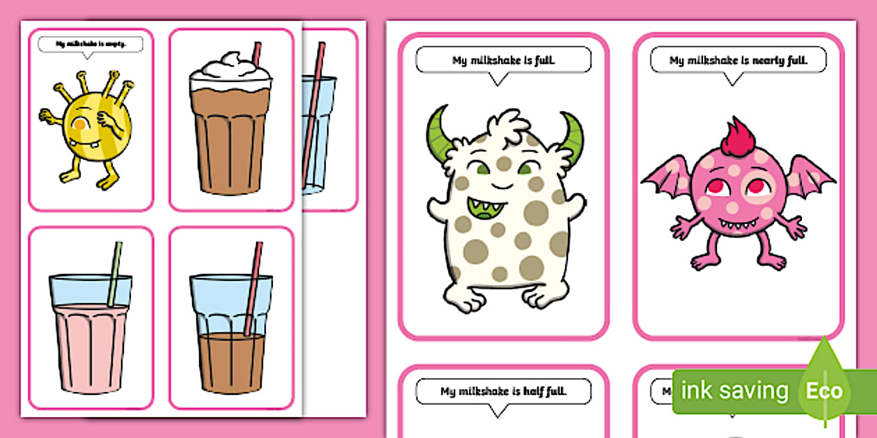 👉 Monster Milkshake Cafe Capacity Matching Cards - Twinkl