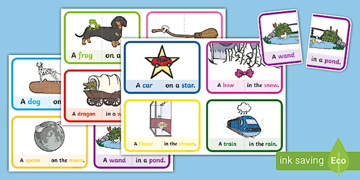 Magic Rhyme Matching Cards (teacher made) - Twinkl