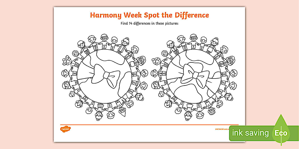 Harmony Week Spot the Difference (teacher made) - Twinkl